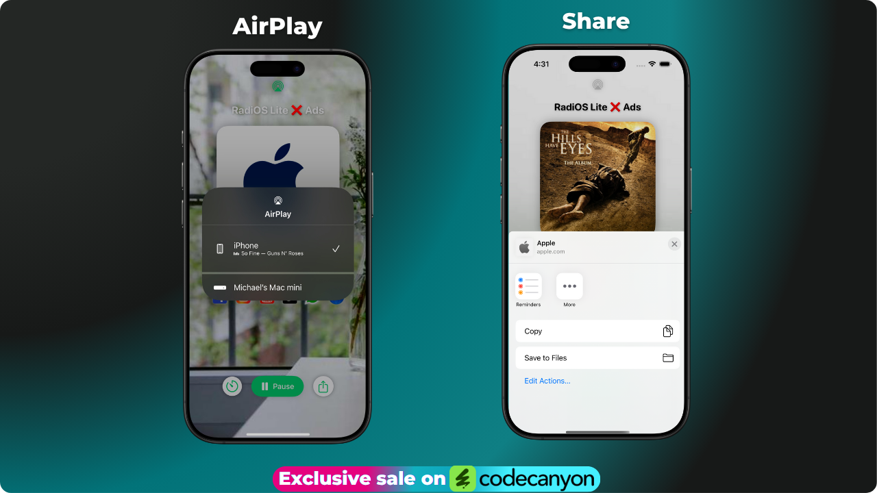RadiOS Lite SwiftUI APP iOS 26, Radio Stream, Swift Radio, JSON, iOS APP Template (Single Radio ...